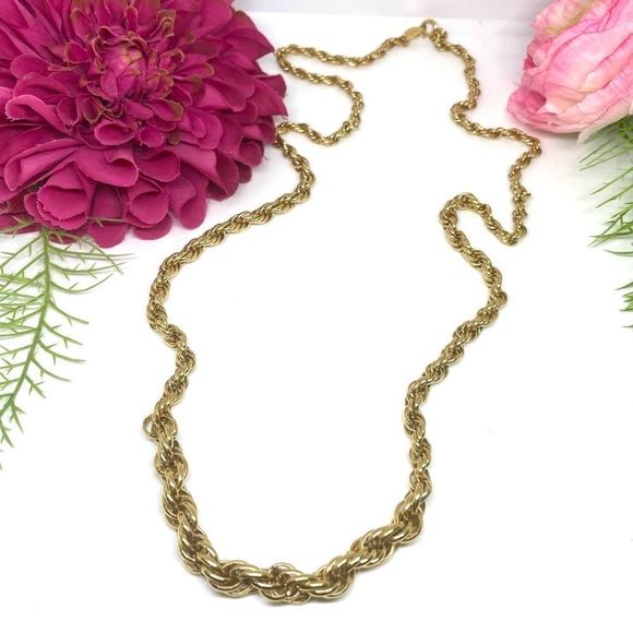 Vintage | Jewelry | Vintagenapier Golden Graduated Chain Necklace ...